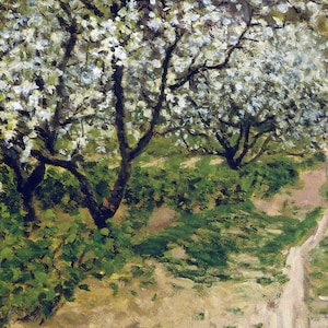 Claude Monet Trees in Blossom | Impressionist Landscape Painting ...