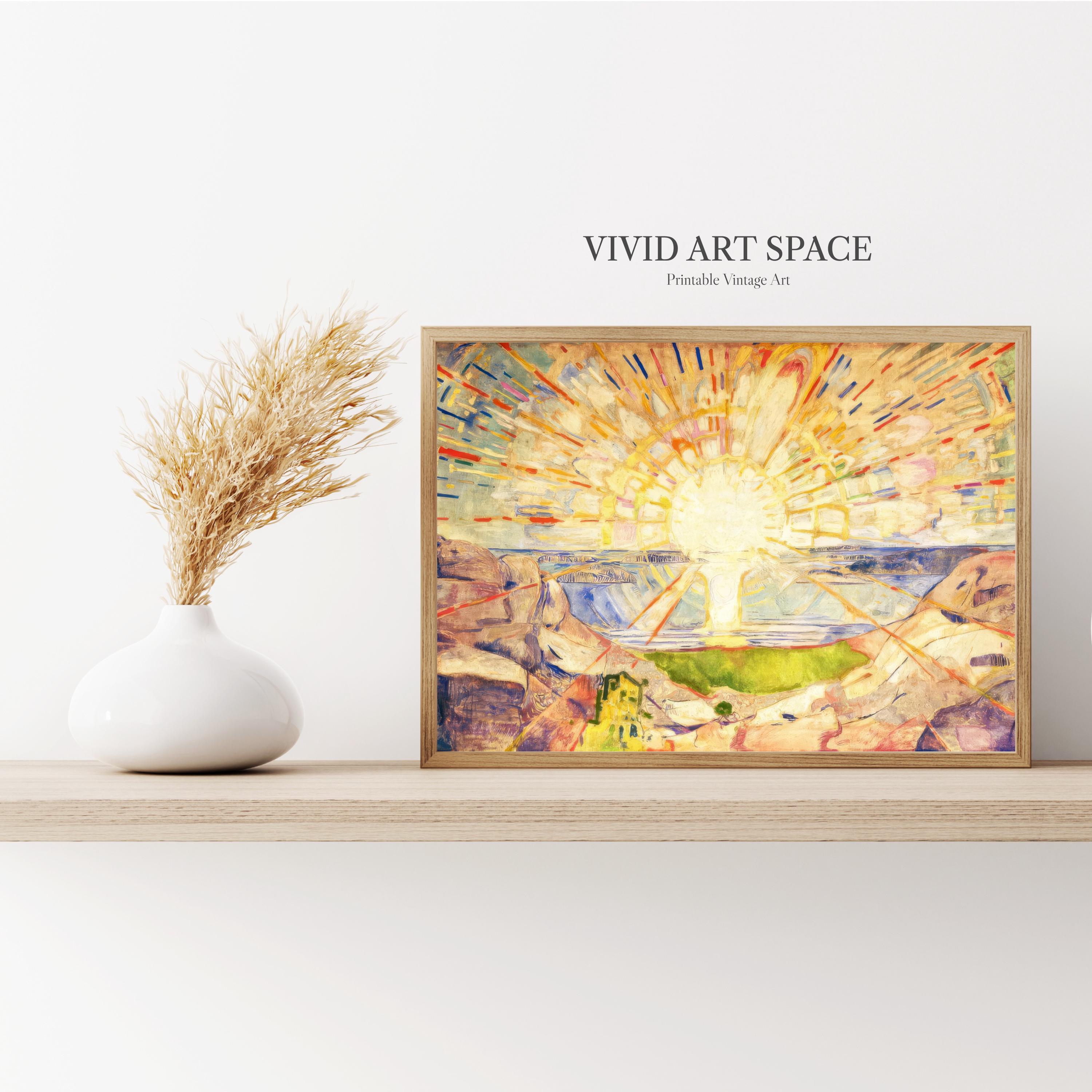 The Sun by Edvard Munch | Modern Sea Landscape Painting | Abstract ...