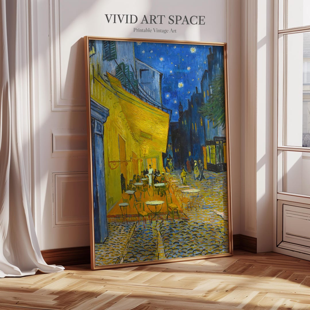 Vincent Van Gogh Painting Print: Café Terrace at Night | Canvas Print ...