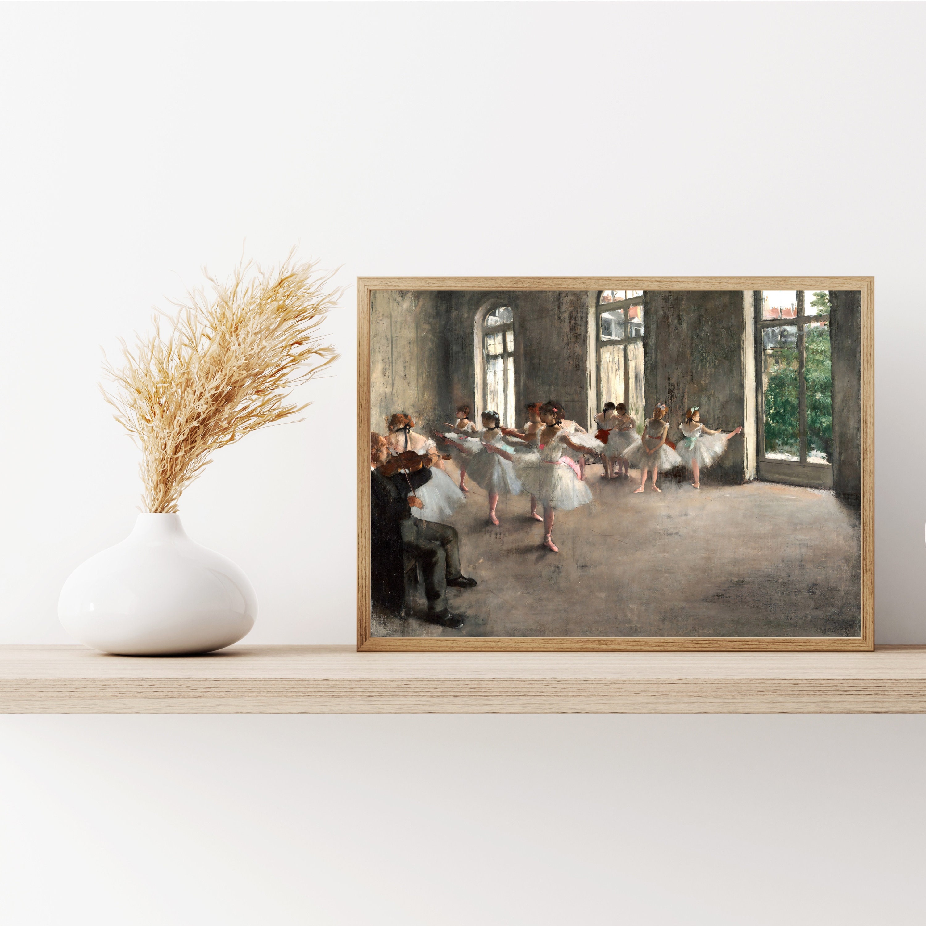 Edgar Degas Ballet Rehearsal | Impressionist Ballerina Portrait ...