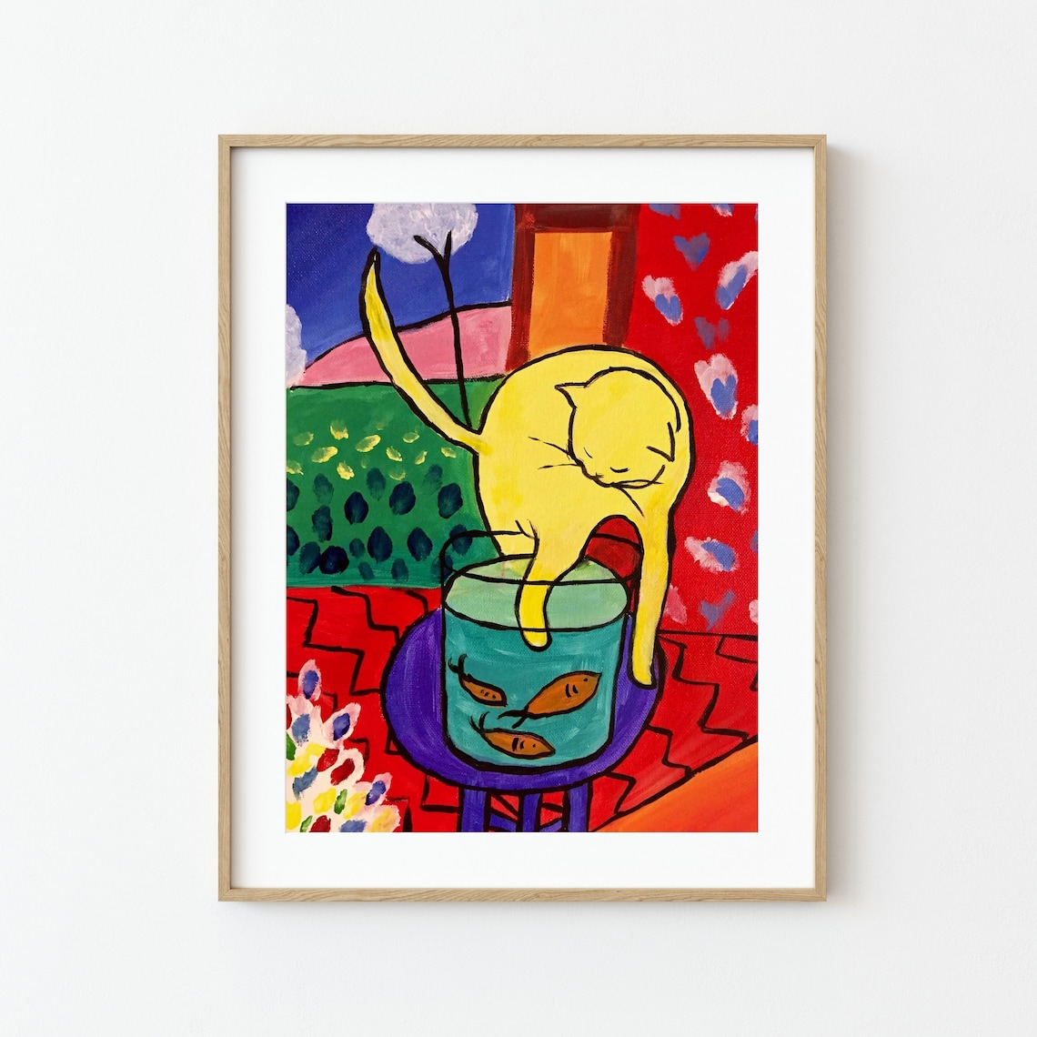 Henri Matisse Cat and Red Fish Fauvist Modern Animal - Etsy