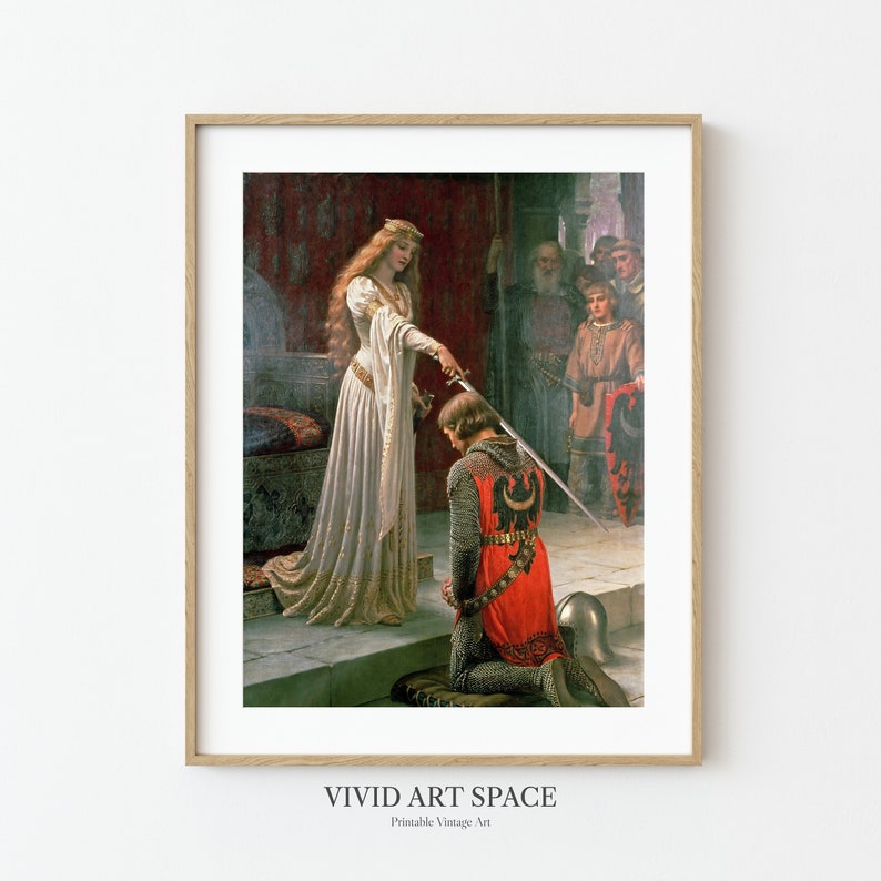 The Accolade | Pre-raphaelite Art Print | Vintage Portrait Painting ...