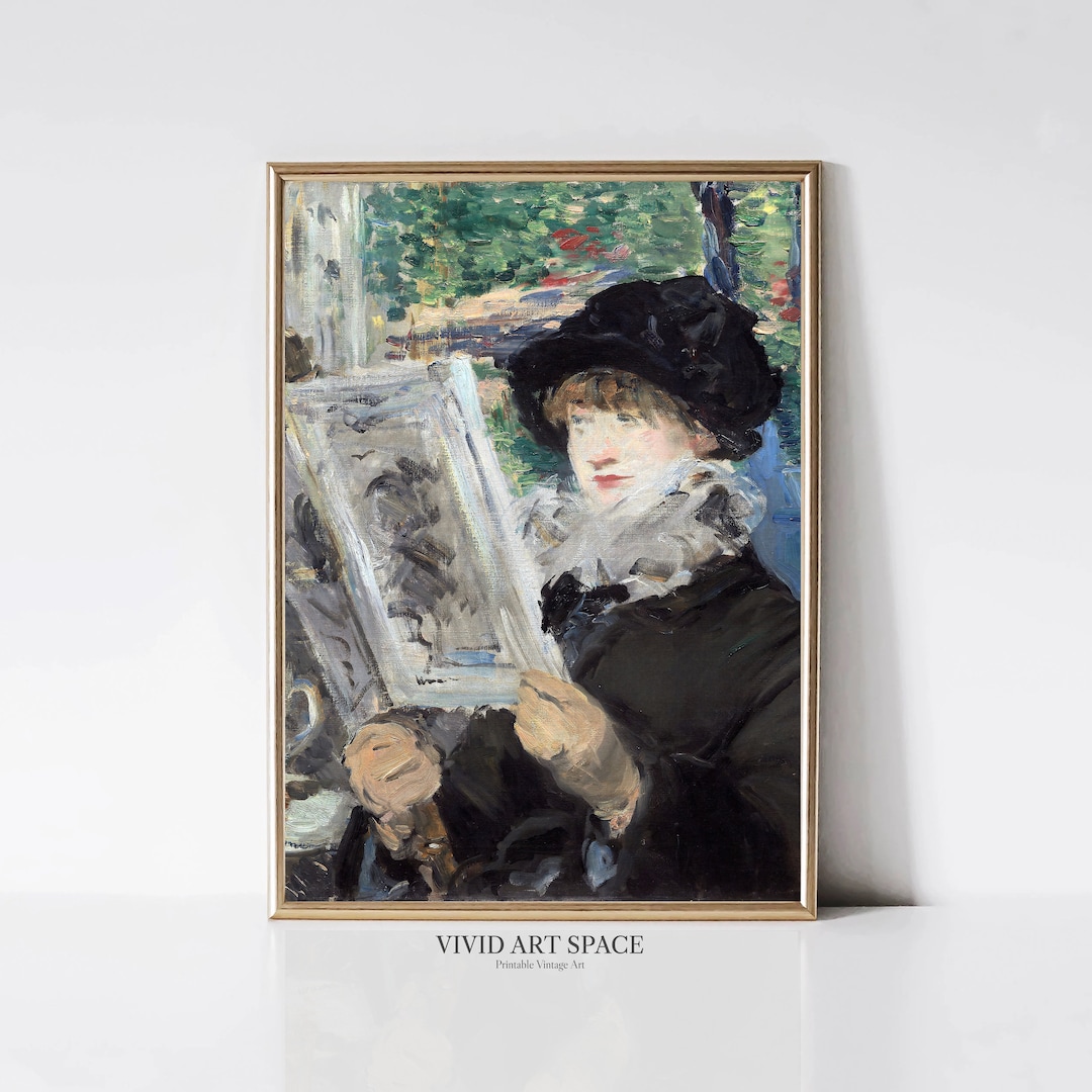 Woman Reading by Edouard Manet | Impressionist Woman Portrait | Vintage ...