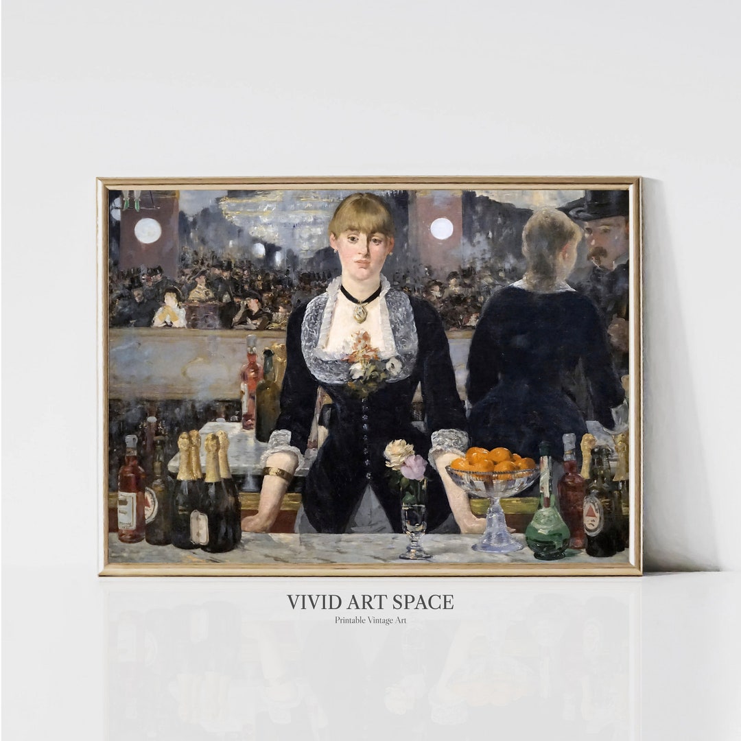 Edouard Manet Bar at Folies-bergère | Impressionist Woman Portrait ...