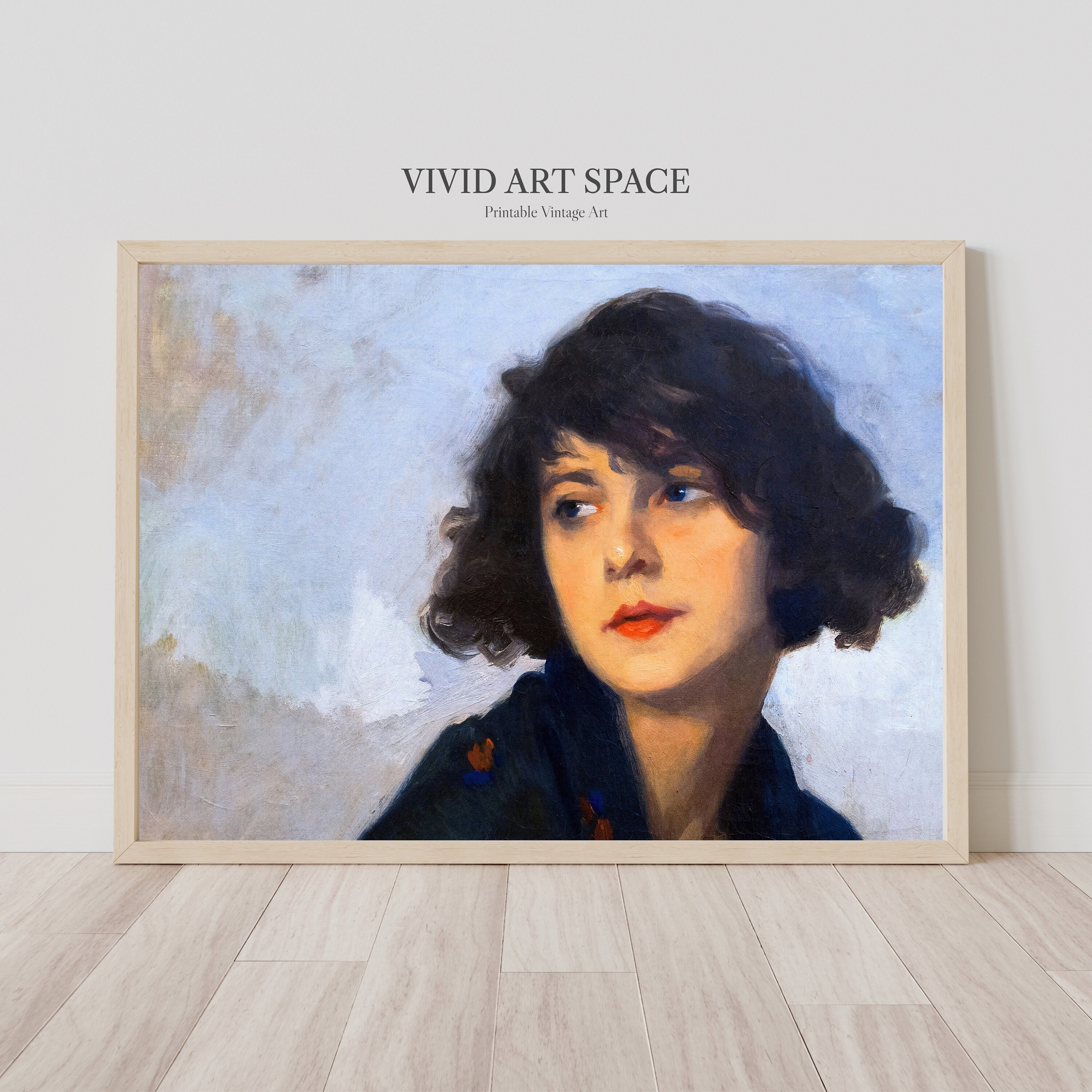 French Woman Portrait Painting Vintage Woman Portrait - Etsy