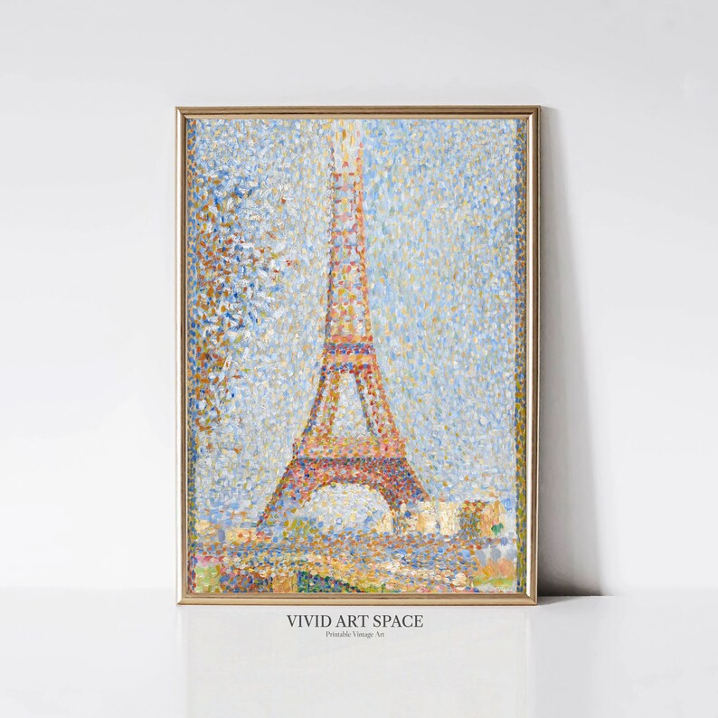 The Eiffel Tower by Georges Seurat | Pointillism Landscape Painting ...