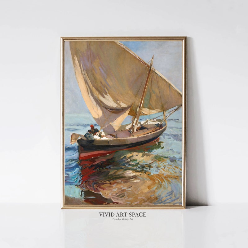 Sail Boat Print - Etsy