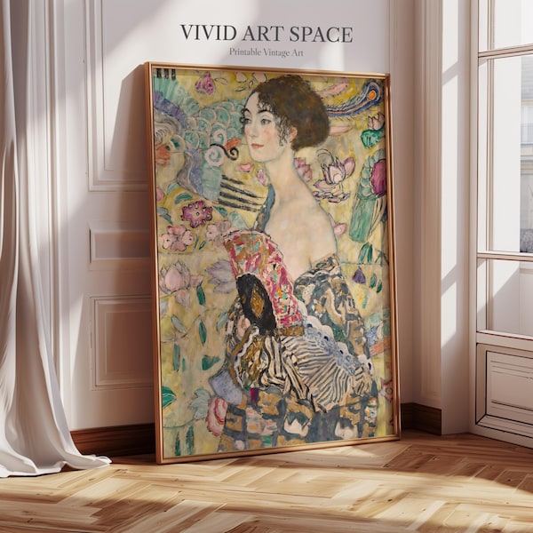 Lady With Fan Klimt - Etsy