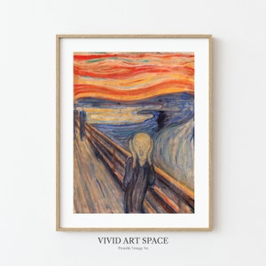 The Scream by Edvard Munch Expressionist Portrait Painting Colorful ...
