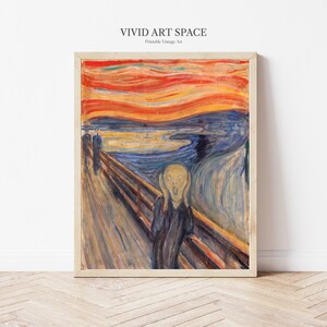 The Scream by Edvard Munch Expressionist Portrait Painting Colorful ...