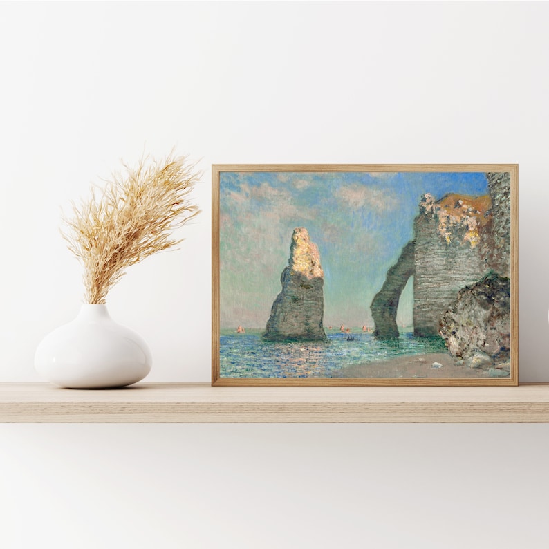 Claude Monet Etretat Cliffs Impressionist Coast Landscape - Etsy