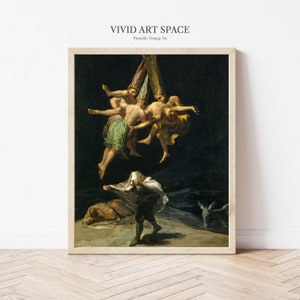 Francisco Goya, Witches Flight | Dark Witchcraft Painting | Classic Art ...