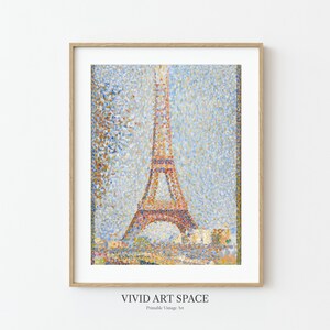The Eiffel Tower by Georges Seurat | Pointillism Landscape Painting ...