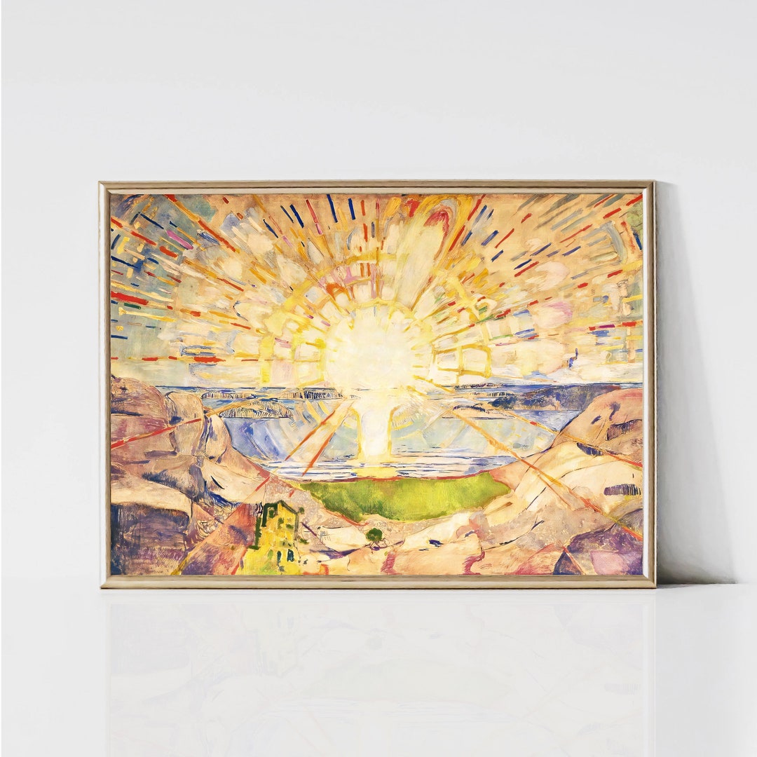 The Sun by Edvard Munch | Modern Sea Landscape Painting | Abstract ...