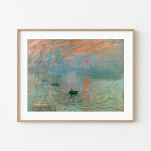 Claude Monet Impression Sunrise | Impressionist Landscape Painting ...