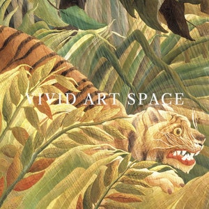 Henri Rousseau Tiger in a Tropical Storm Vintage Jungle Landscape ...