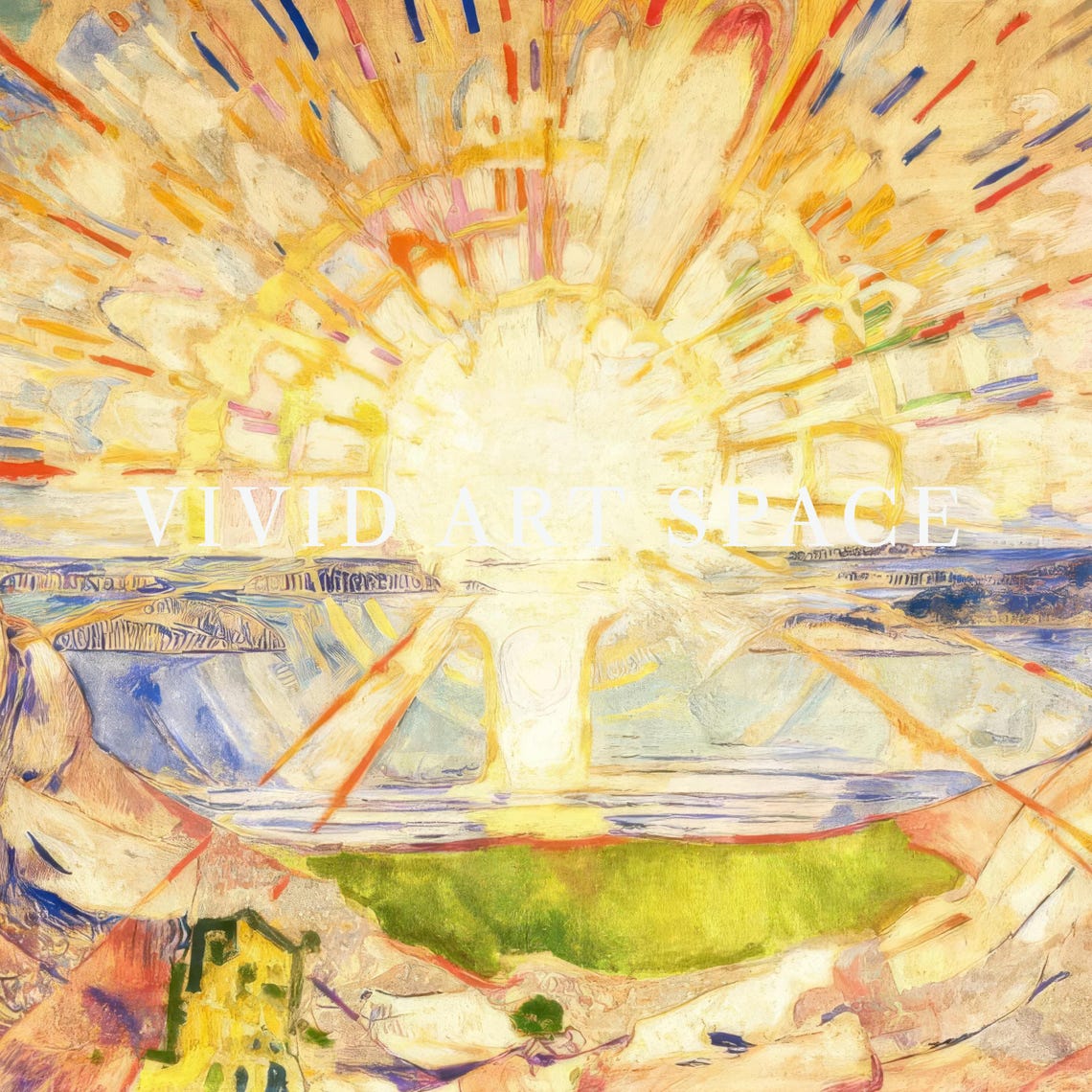 The Sun by Edvard Munch | Modern Sea Landscape Painting | Abstract ...
