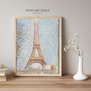 The Eiffel Tower by Georges Seurat | Pointillism Landscape Painting ...