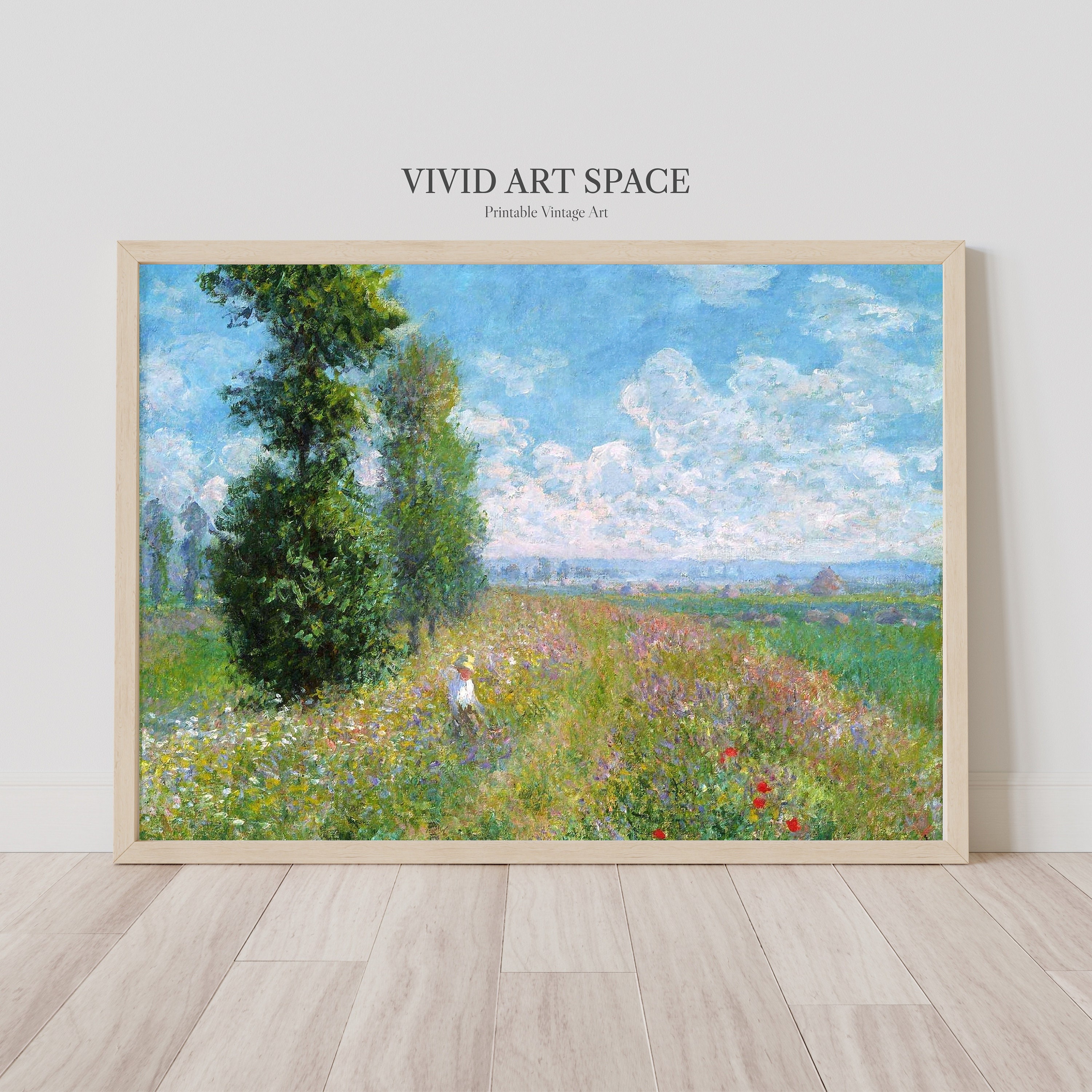 Claude Monet Meadow With Poplars | Impressionist Landscape Painting ...