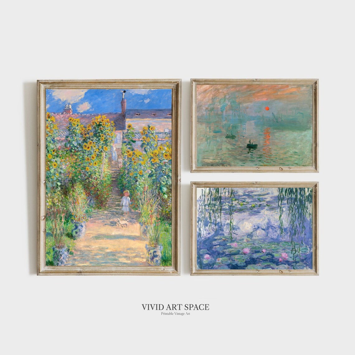 12 Claude Monet Select Prints | Eclectic Gallery Wall Set | Exhibition ...