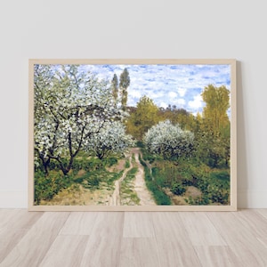 Claude Monet Trees in Blossom | Impressionist Landscape Painting ...