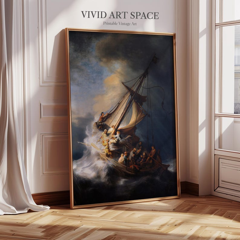 Rembrandt Painting Print - the Storm on the Sea of Galilee | Canvas ...