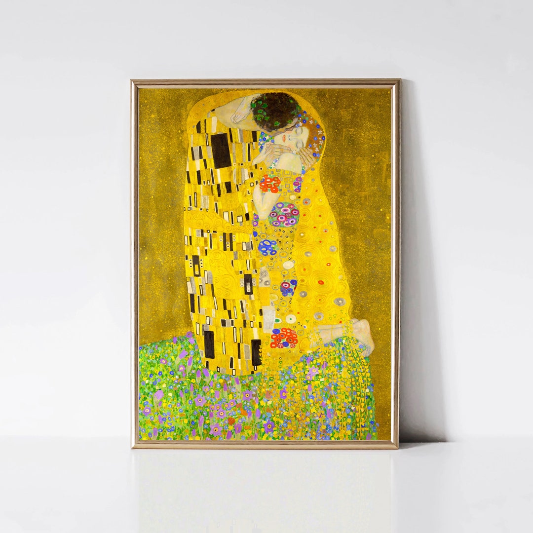 Le baiser de Gustav Klimt Tableau portrait moderne Impression Art ...