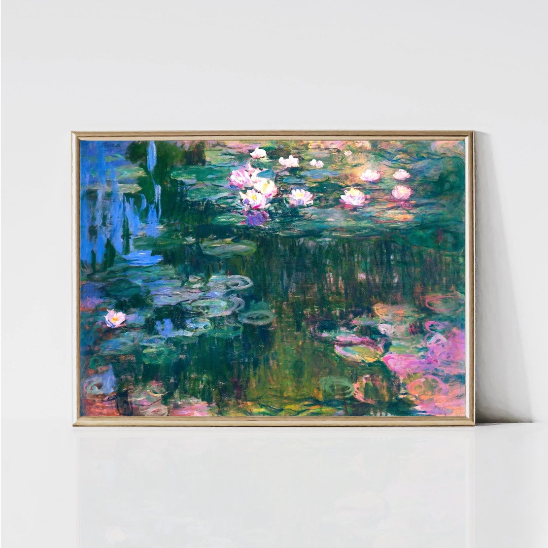 Claude Monet Water Lilies | Impressionist Landscape Painting | Garden ...