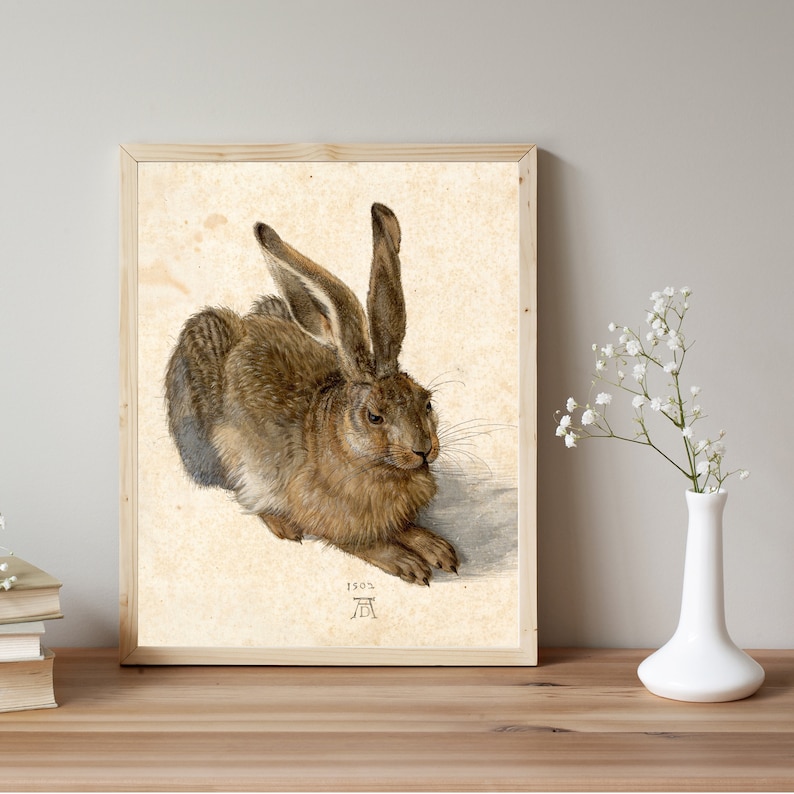 Young Hare by Albrecht Durer Vintage Rabbit Painting - Etsy
