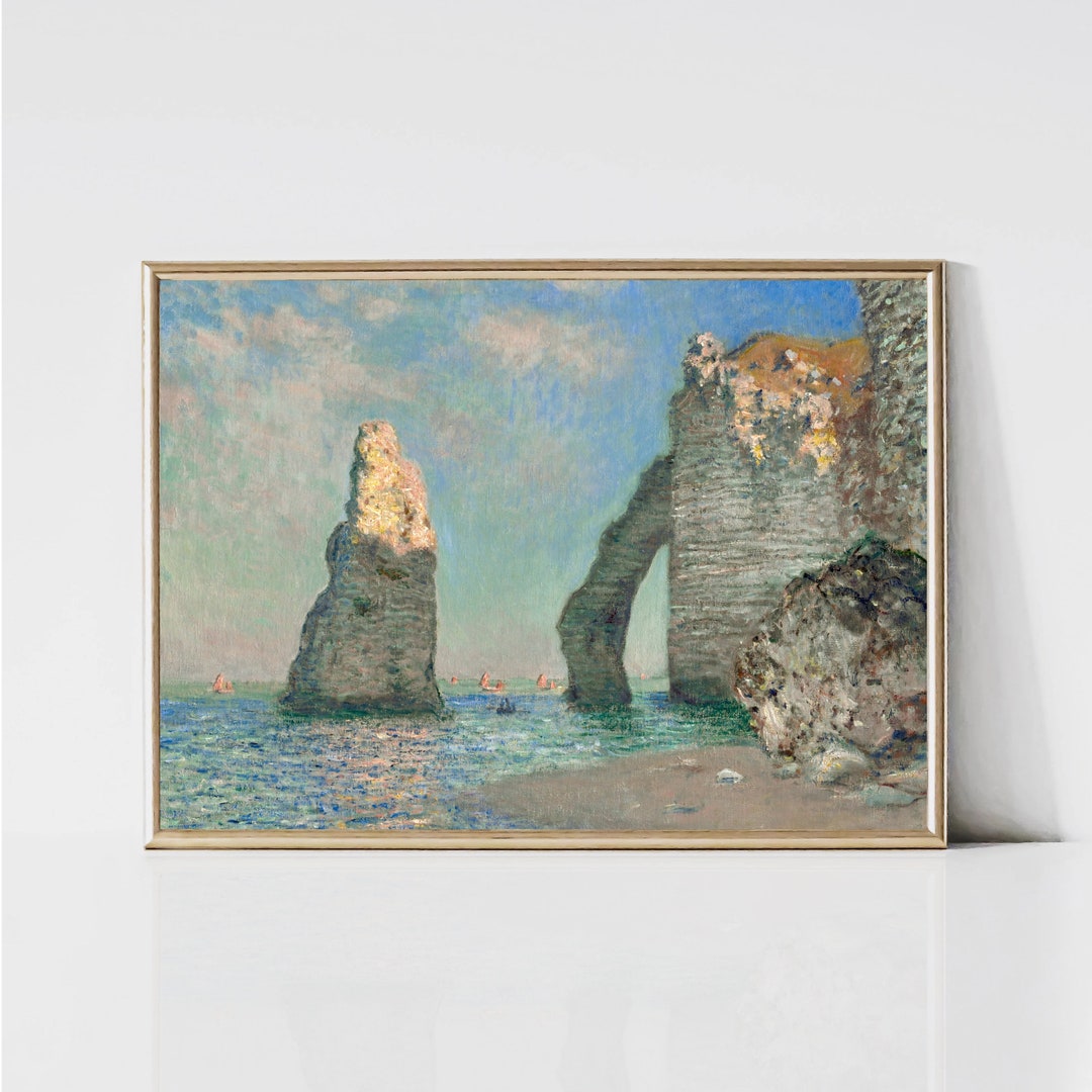 Claude Monet Etretat Cliffs | Impressionist Landscape Painting ...