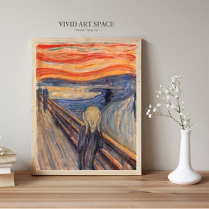 The Scream by Edvard Munch Expressionist Portrait Painting Colorful ...