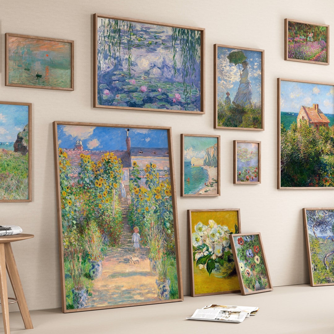 12 Claude Monet Select Prints | Eclectic Gallery Wall Set | Exhibition ...