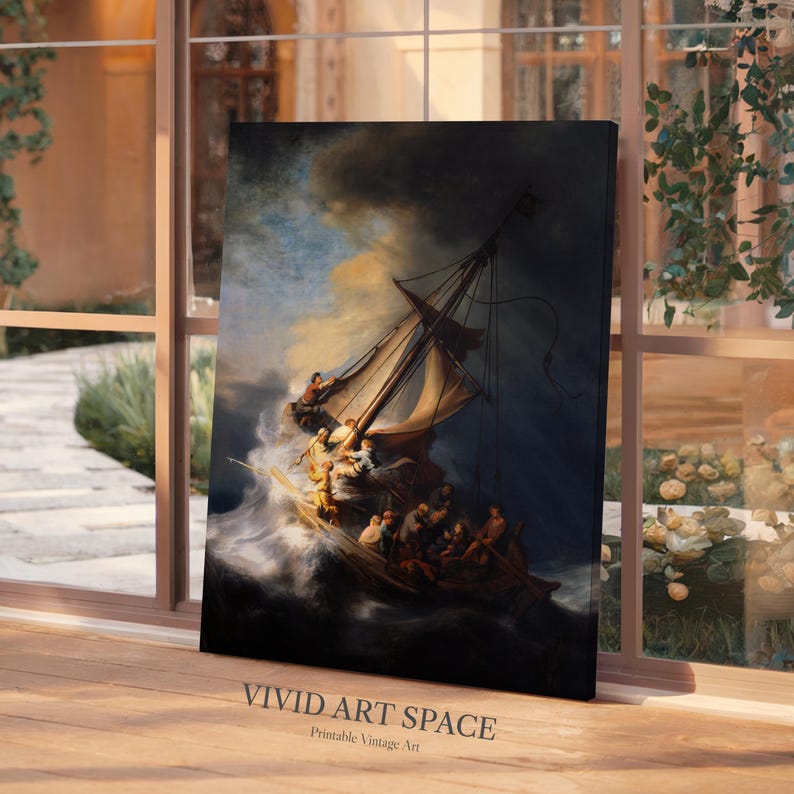 Rembrandt Painting Print - the Storm on the Sea of Galilee | Canvas ...