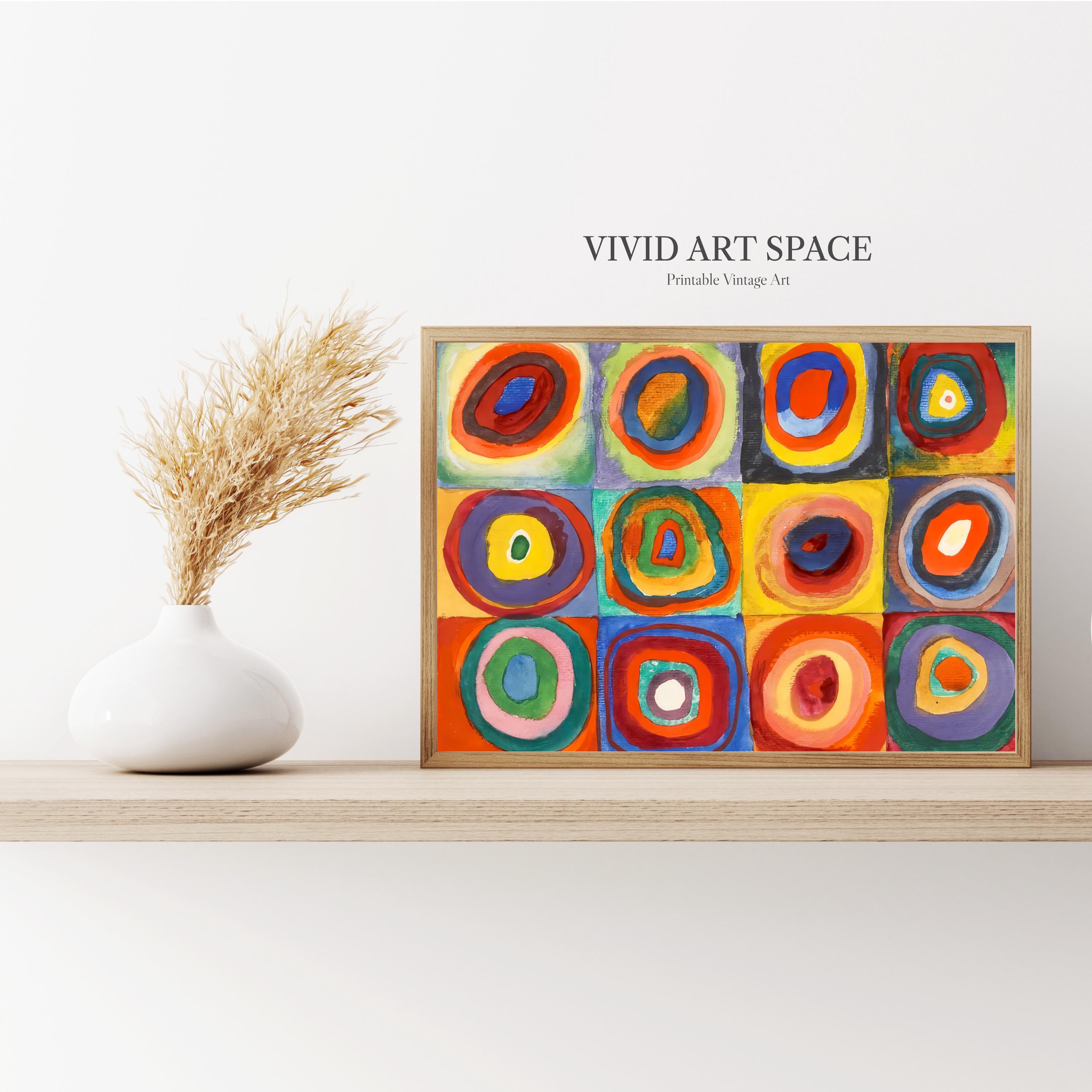 Squares With Concentric Circles by Kandinsky | Minimalist Abstract ...