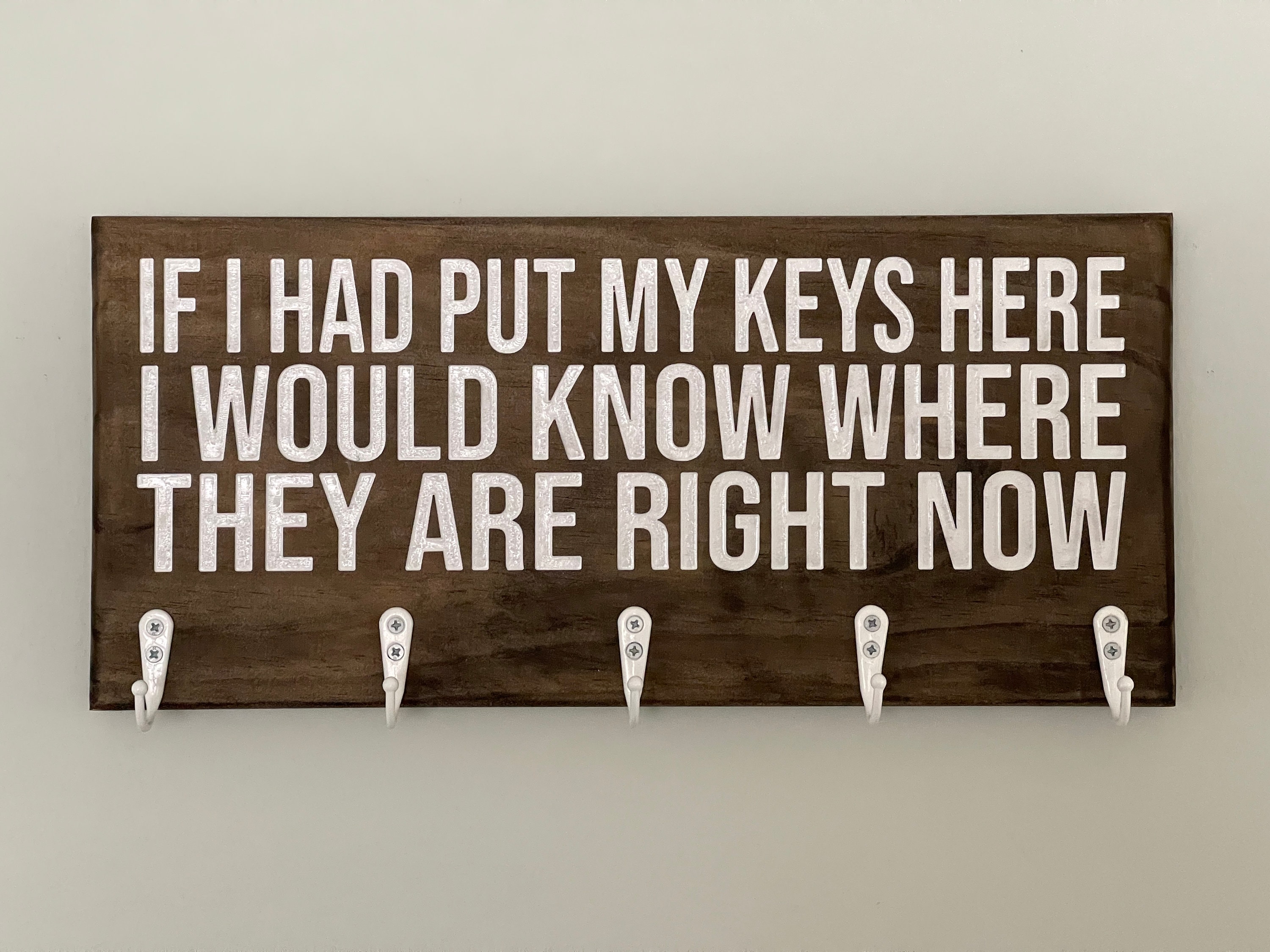 Wooden Funny & Sarcastic Key Holder Sign Funny Gift, Wedding Gift ...