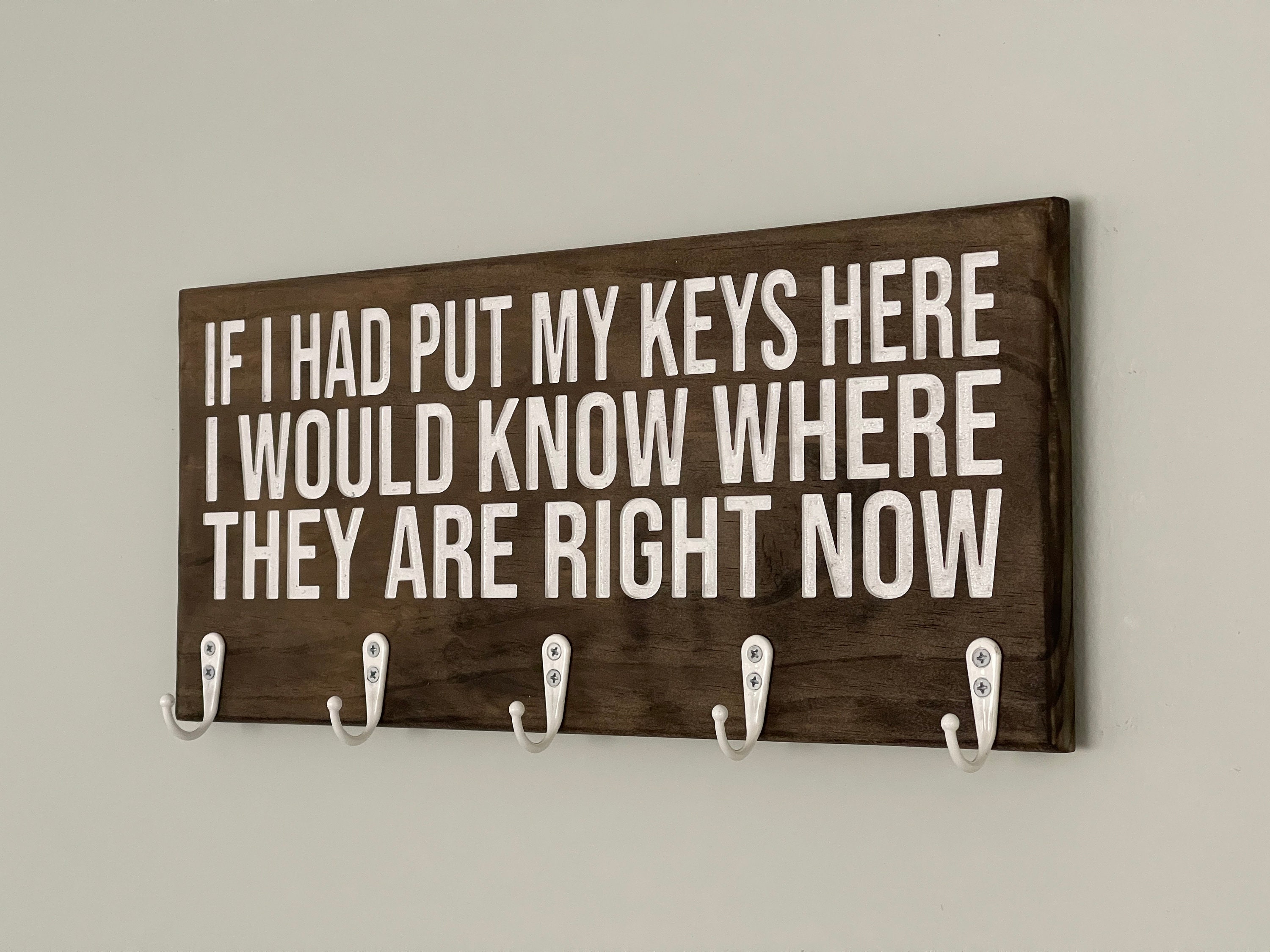 Wooden Funny & Sarcastic Key Holder Sign Funny Gift, Wedding Gift ...