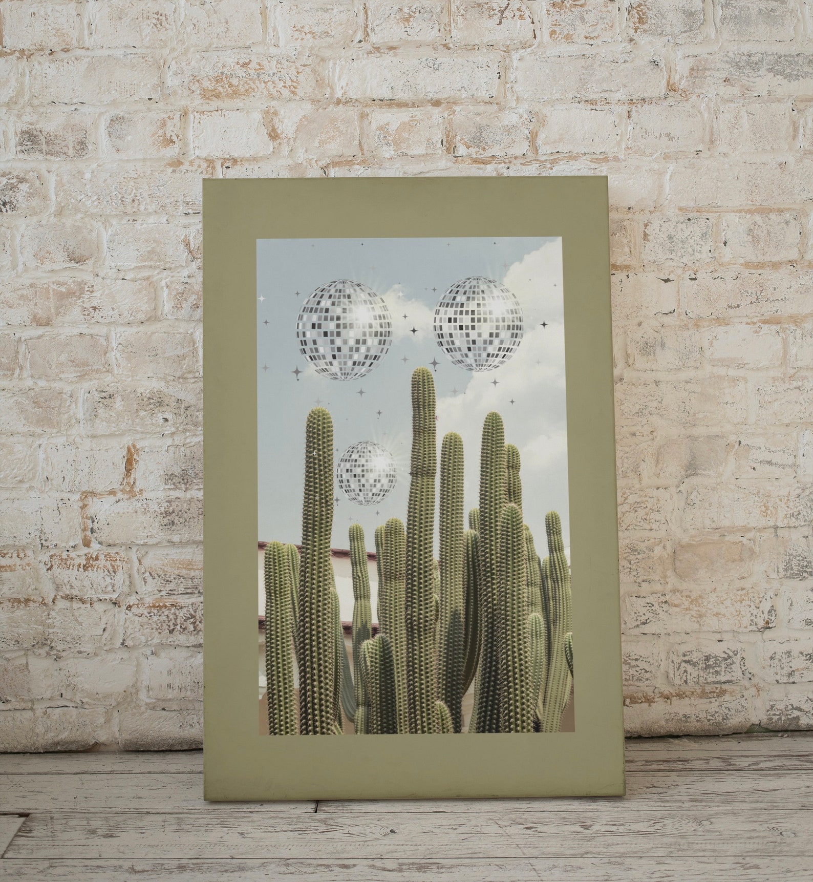 Disco Cactus Print , Desert Art, Printable Wall Art, Digital Download ...