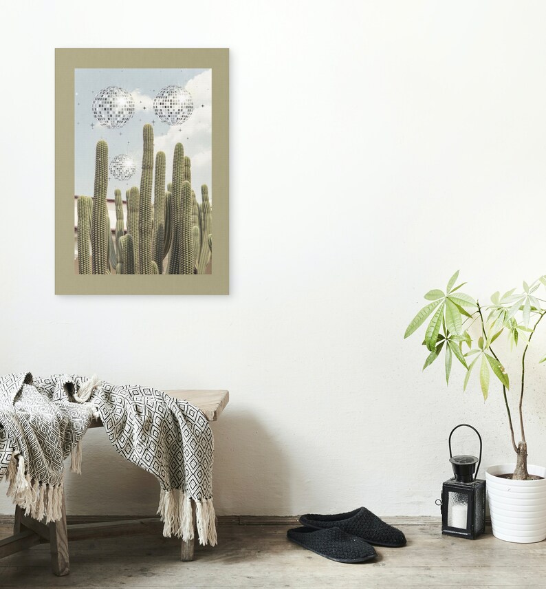 Disco Cactus Print , Desert Art, Printable Wall Art, Digital Download ...