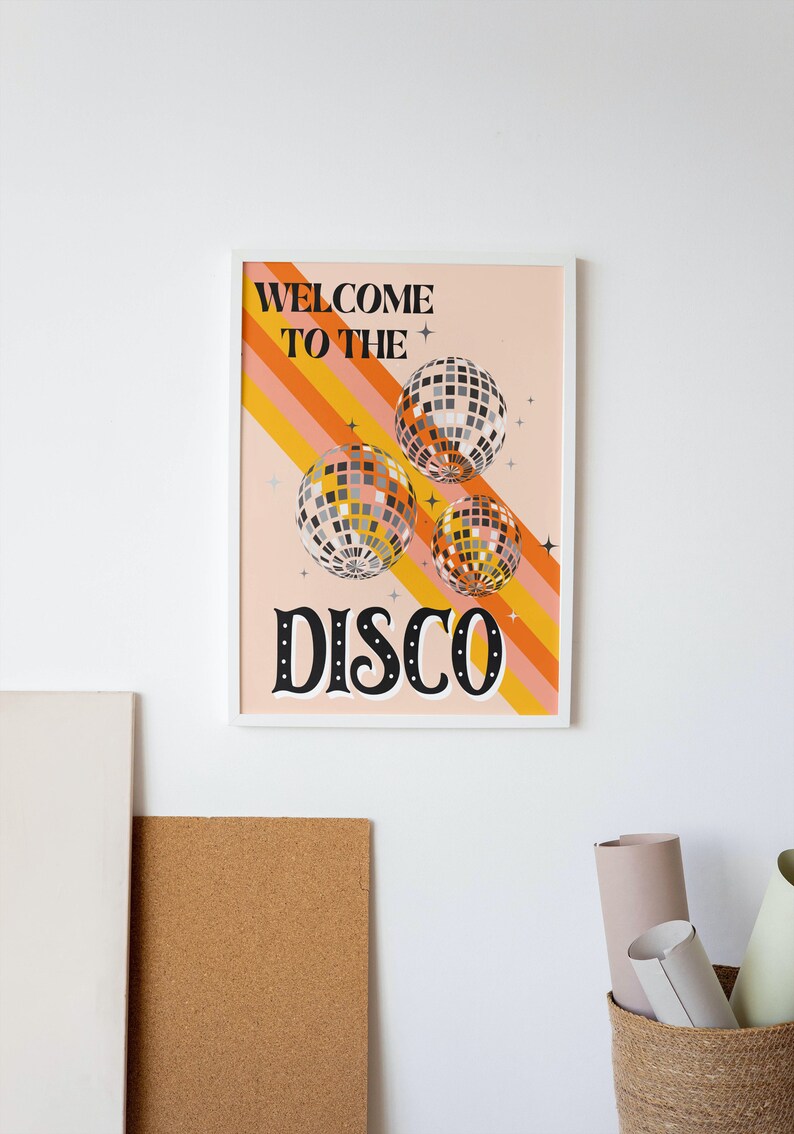 Disco Wall Art , Printable Wall Art , Disco Art , Groovy Wall Art ...