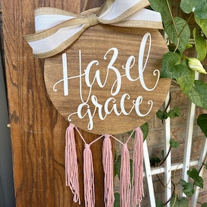 Baby Hospital Door Hanger Sign | Boho Macrame Dreamcatcher | Newborn ...