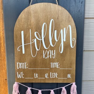 BOHO Baby Tassel Hospital Door Hanger | Baby Hospital Door Sign ...