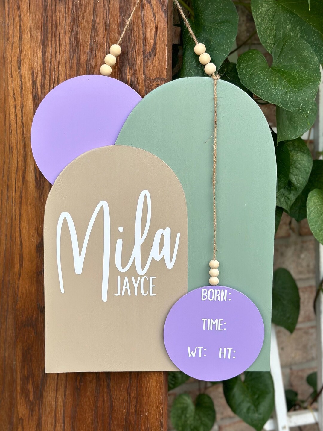 BOHO Baby Hospital Sign | Hospital Door Hanger | Baby Shower Gift ...