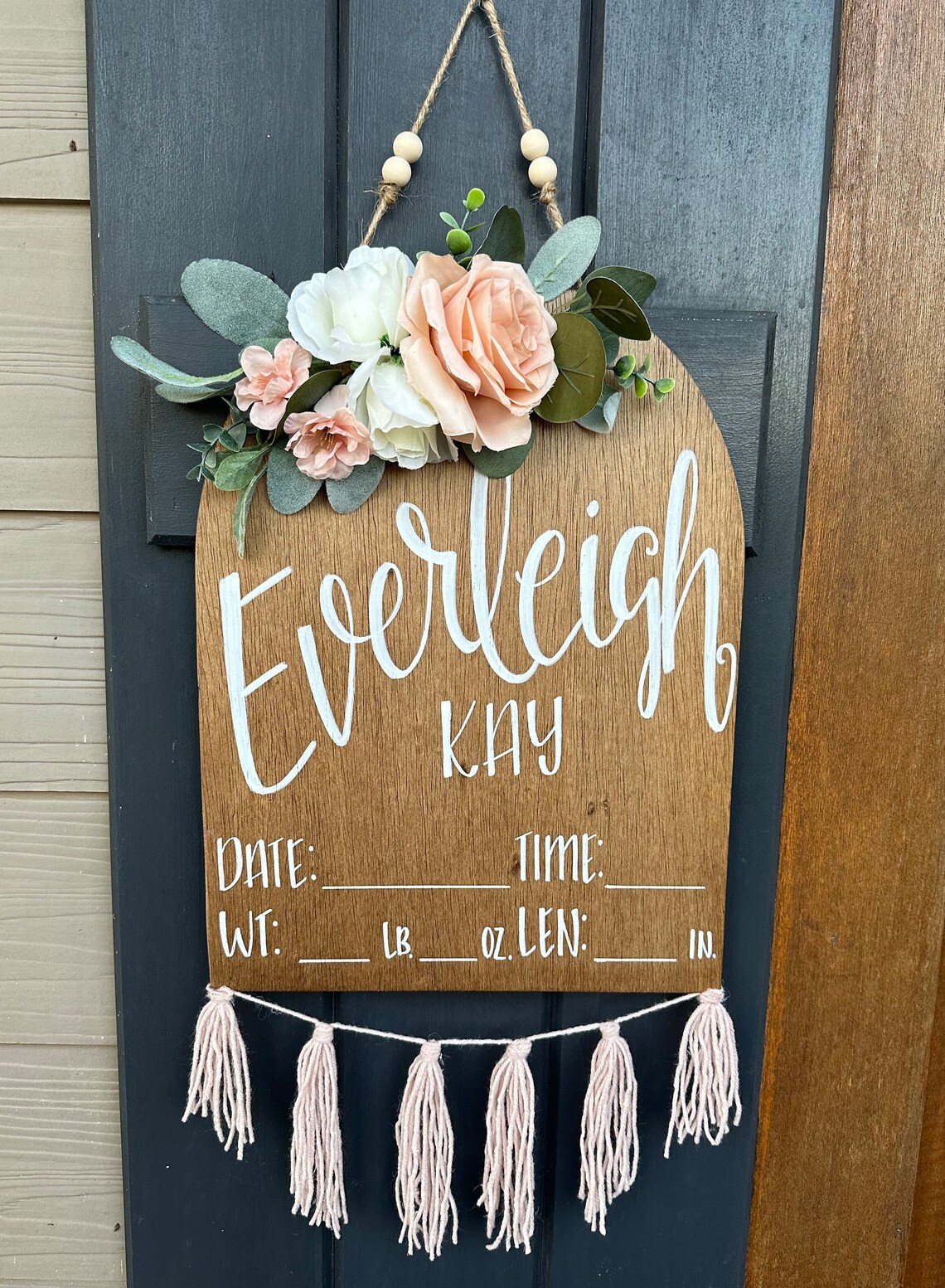 BOHO Baby Tassel Hospital Door Hanger Baby Hospital Door - Etsy