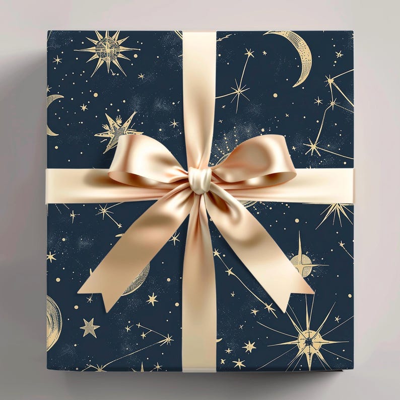 Space Constellations Wrapping Papers, Celestial Gift Wrap, Galaxy ...