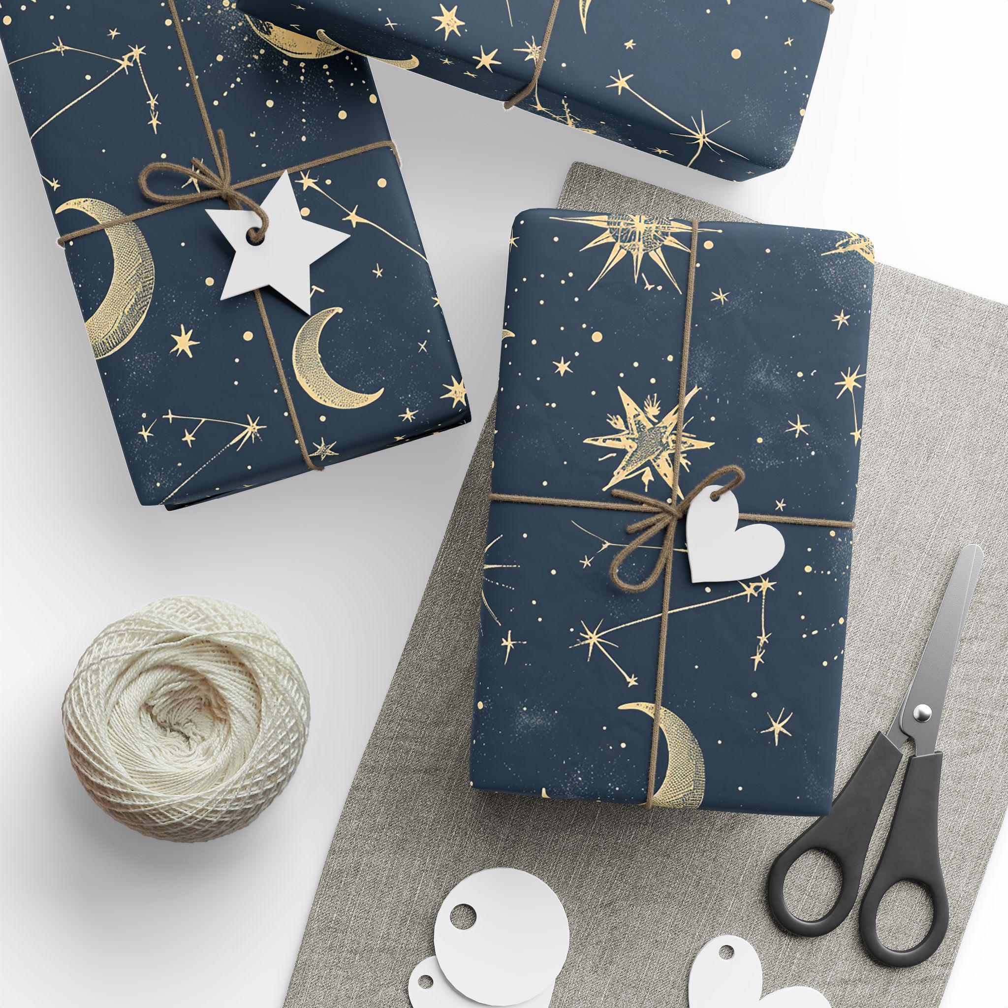 Space Constellations Wrapping Papers, Celestial Gift Wrap, Galaxy ...