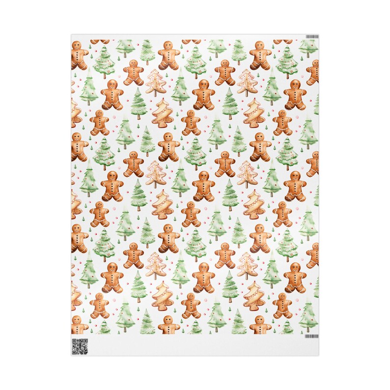 Gingerbread Man Wrapping Papers, Christmas Gift Wrap, Holiday Packaging ...