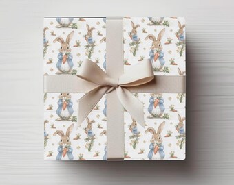 Cute Bunny Baby Shower Gift Wrap Bunny Wrapping Paper Bunny Baby Shower ...