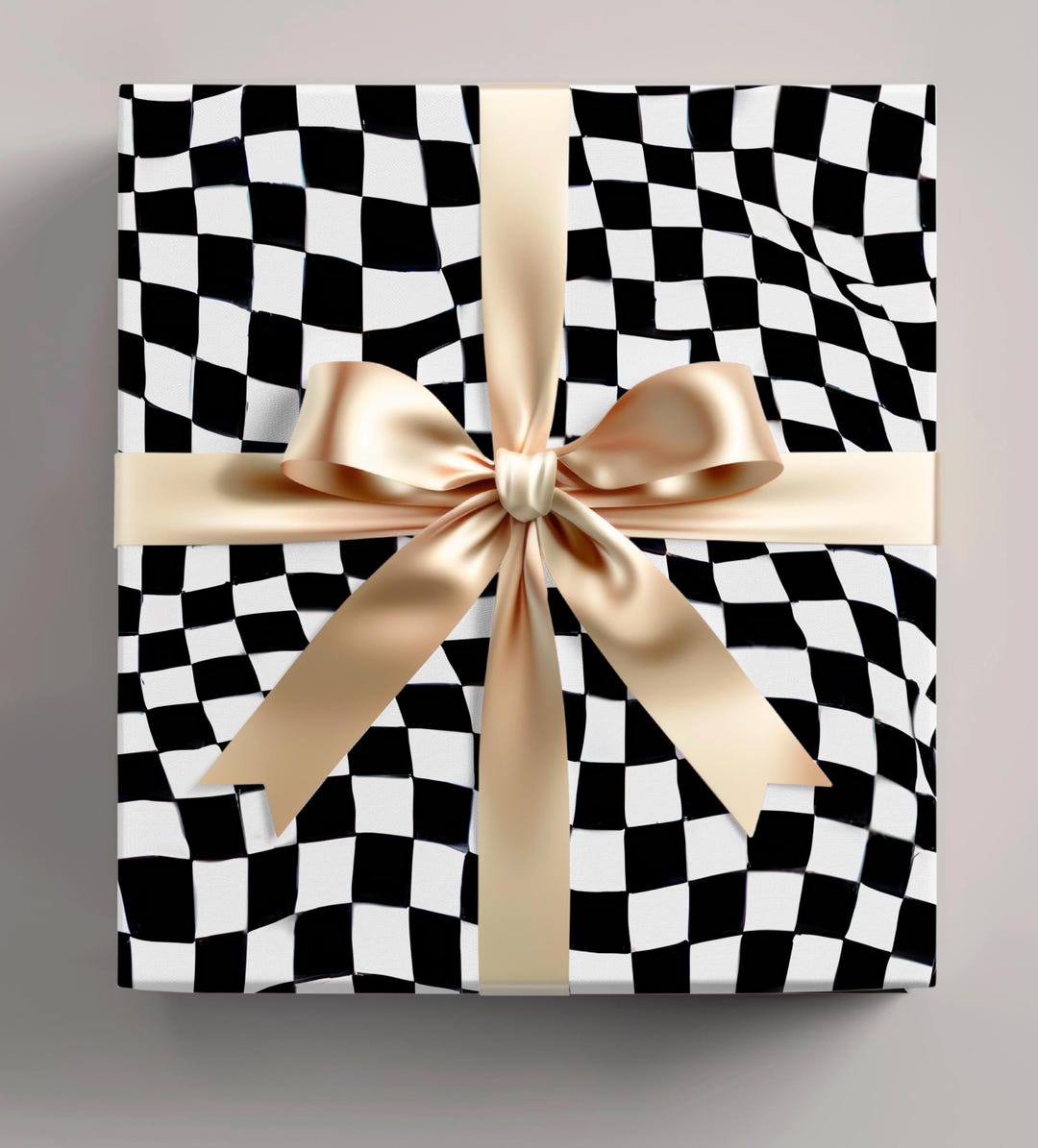 Checkered Wrapping Paper, Black White Check Gift Wrap, Skateboarding ...