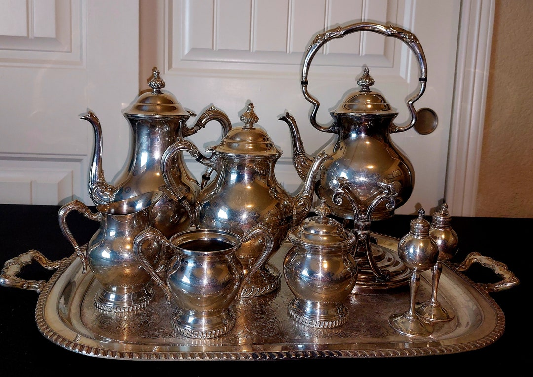 Complete 7 Piece Rockford Silverplate Tea Service - Etsy