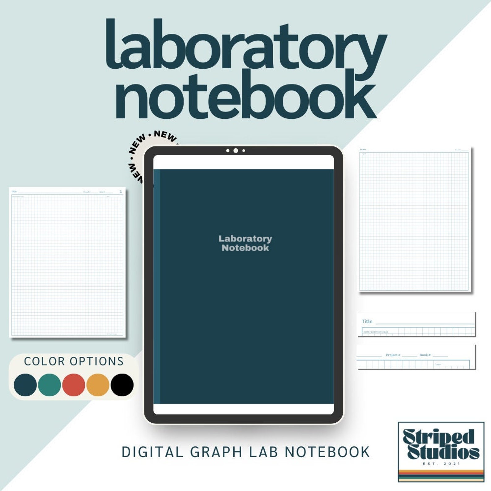 Digital Laboratory Notebook | Template Goodnotes Notability | Research ...
